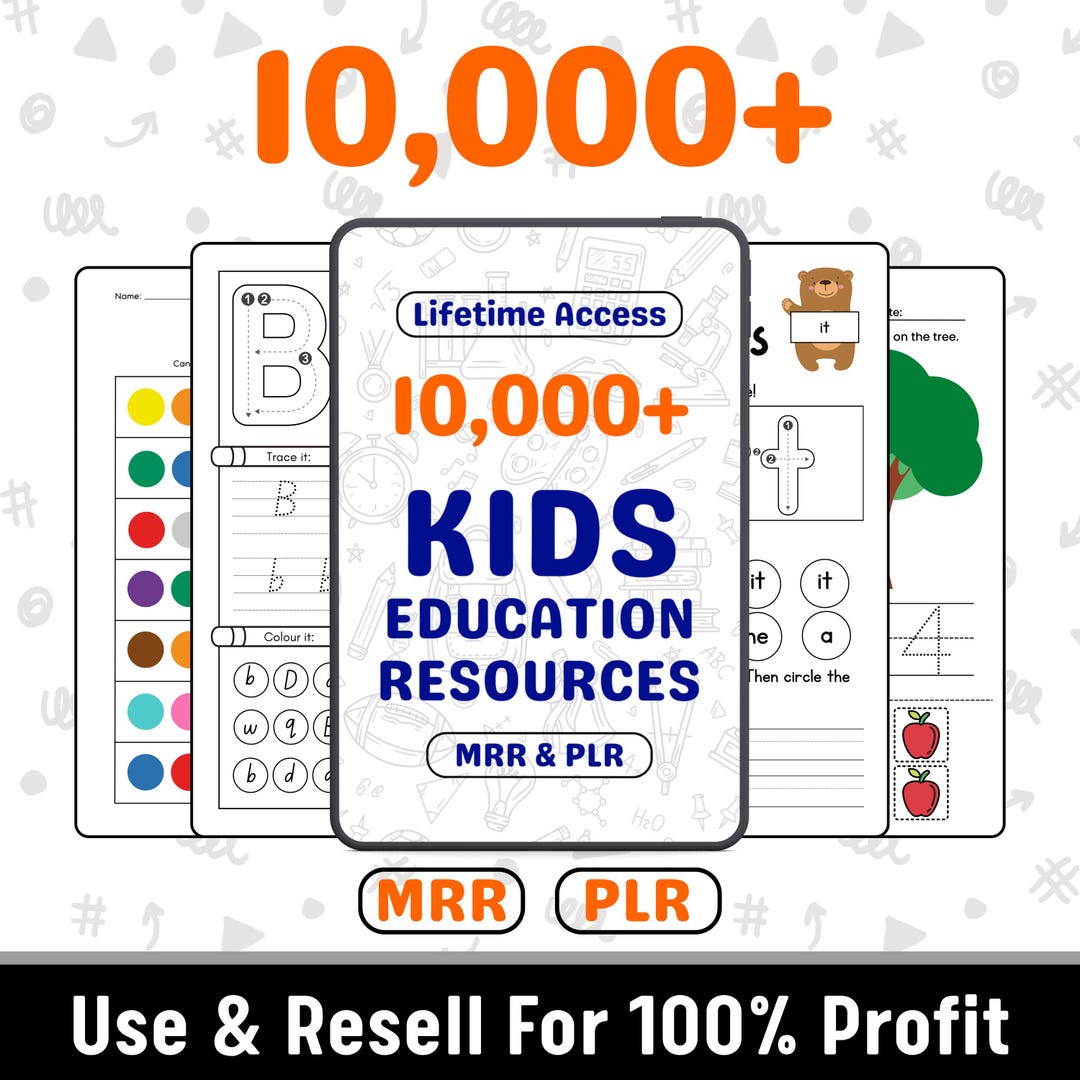 Ultimate Kids Learning Bundle 10,000+ Worksheets, Preschool Pre-k ...