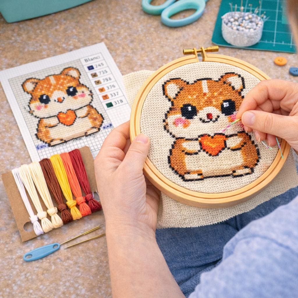 Beginner Cross Stitch Hamster Kit – DIY Learn to Stitch - Etsy