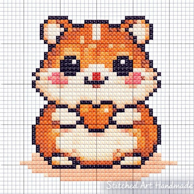 Beginner Cross Stitch Hamster Kit – DIY Learn to Stitch - Etsy