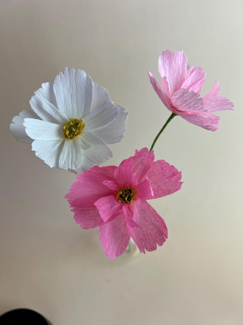 Cosmos Paper Flowers - Etsy