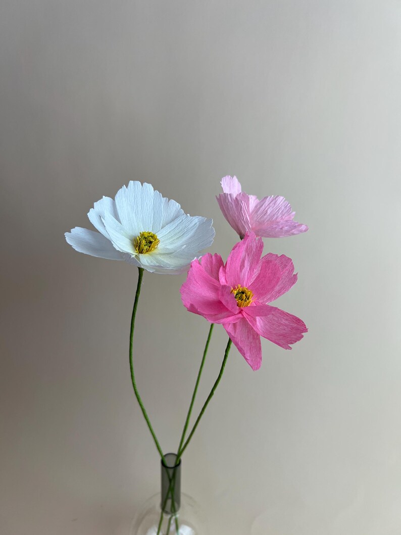 Cosmos Paper Flowers - Etsy