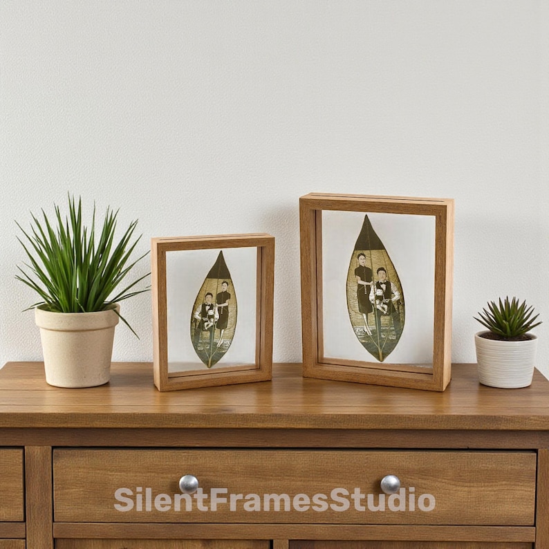 Floating Picture Double-sided Frame With Glass Backing - Etsy