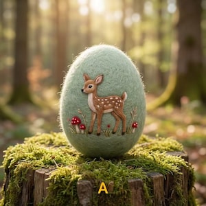 Handmade Needle Felted Wool Ornament, Spring Woodland Home Accent ...