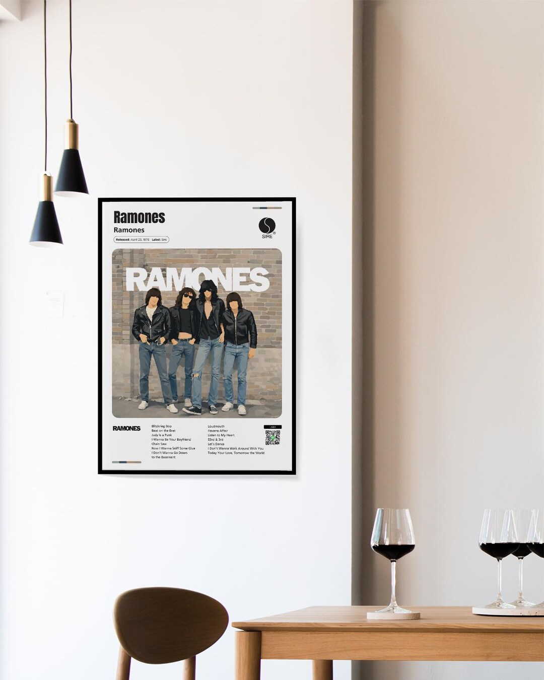 Ramones Debut Inspired Poster Print | Punk Rock Wall Art - Etsy