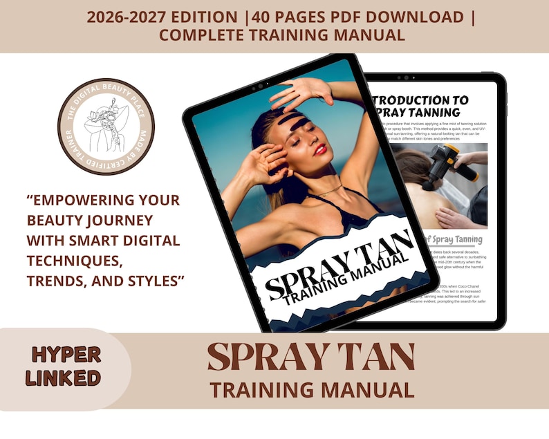 Spray Tan Training Manual: Edition 2026 - Etsy UK