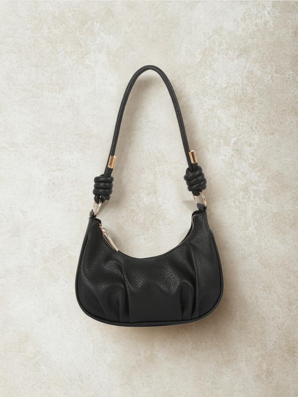 Knotted Coil Handle Mini Hobo Bag - Etsy
