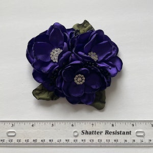 African Violet Pin Corsage - Choice of Color - Purple or Red, Greenery ...