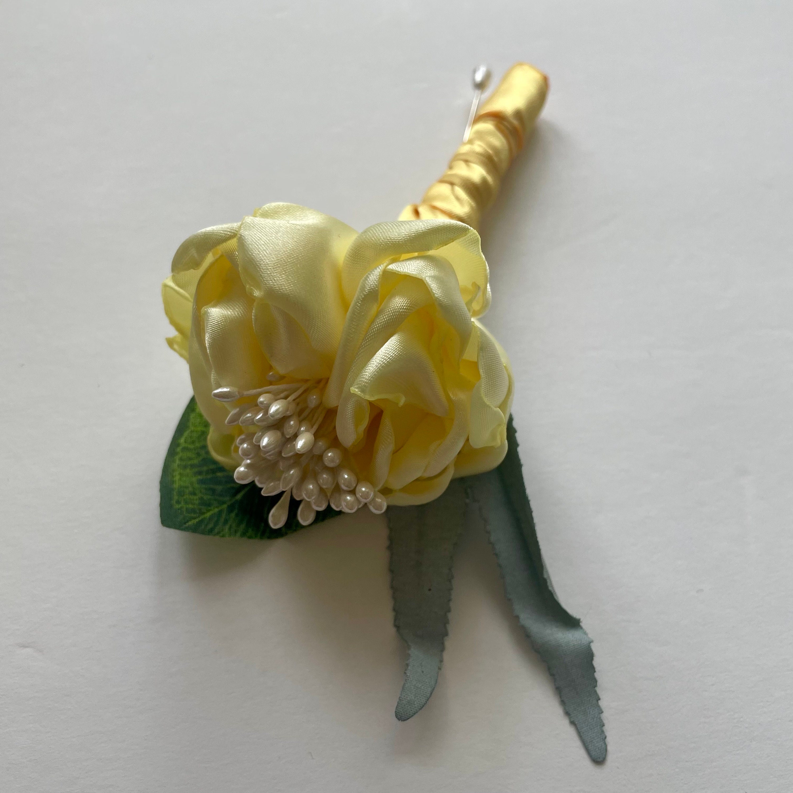 Shades of Yellow and Cream Corsage or Boutonnière Set - Yellow Prom ...