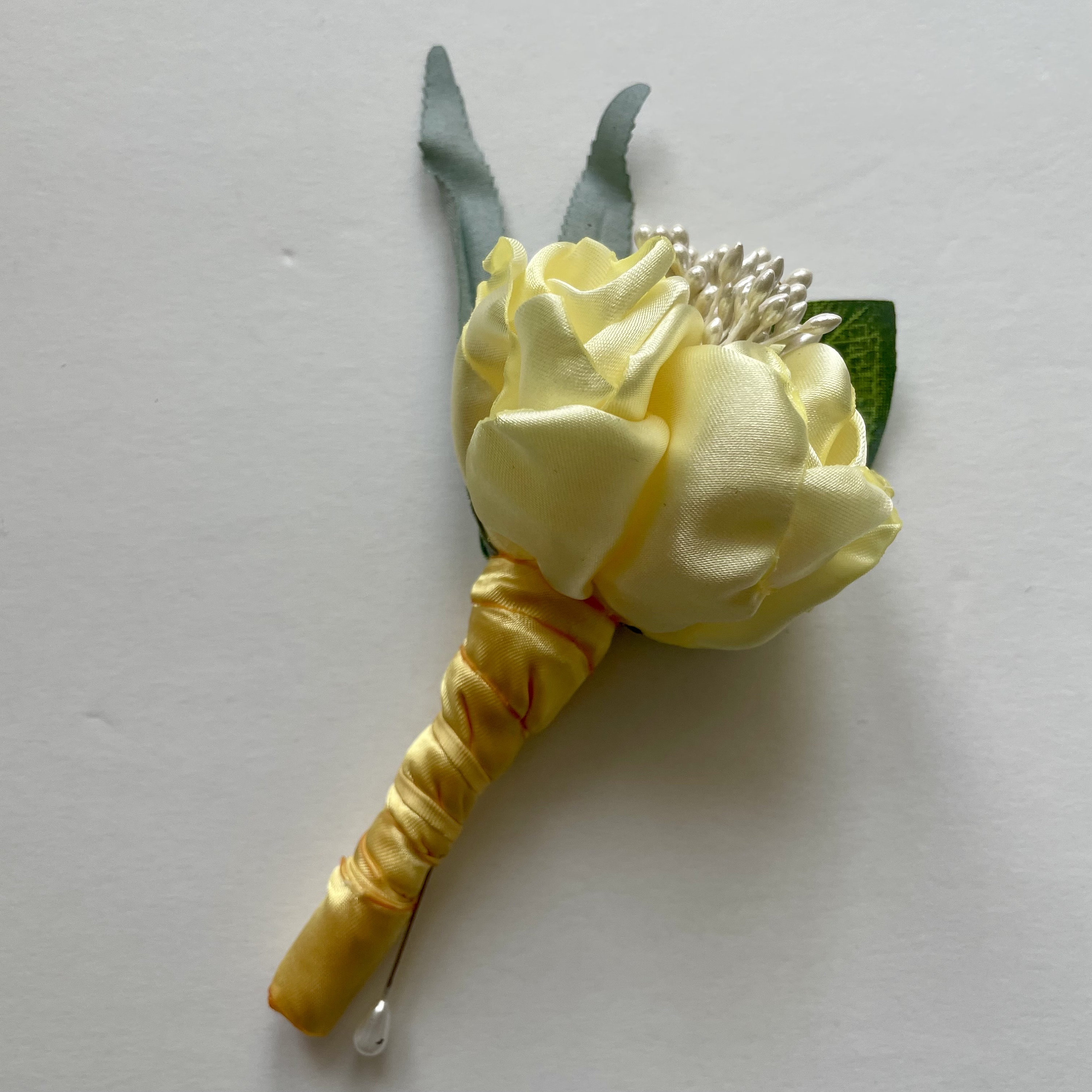 Shades of Yellow and Cream Corsage or Boutonnière Set - Yellow Prom ...