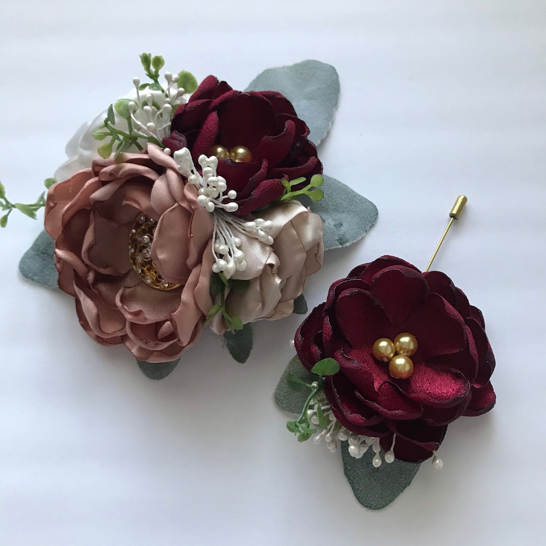 Wine Red Wild Flower - Corsage or Boutonnière - Prom Flowers, HOCO ...