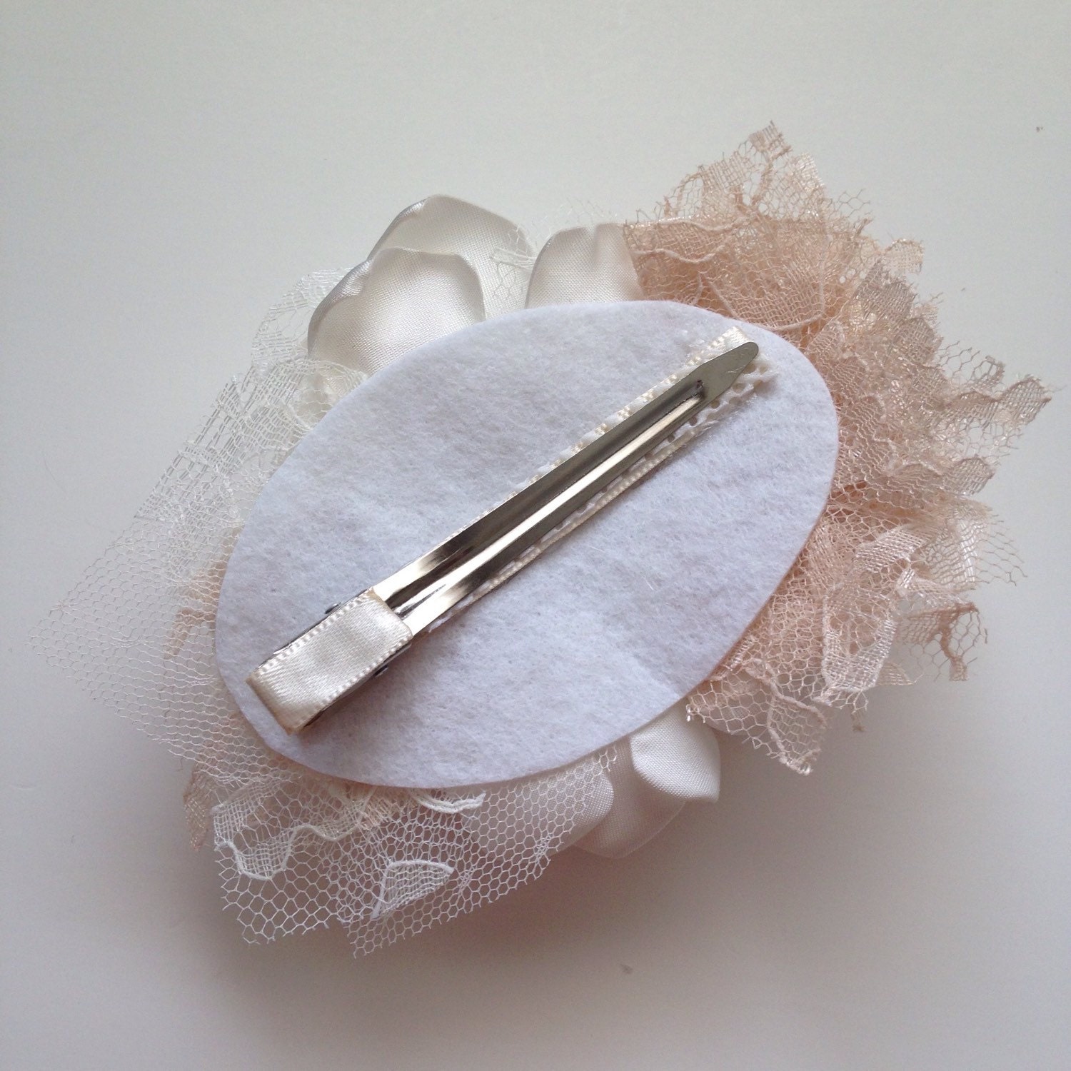 Bridal Hair Clip Cream and Soft Champagne Cluster Flower | Etsy