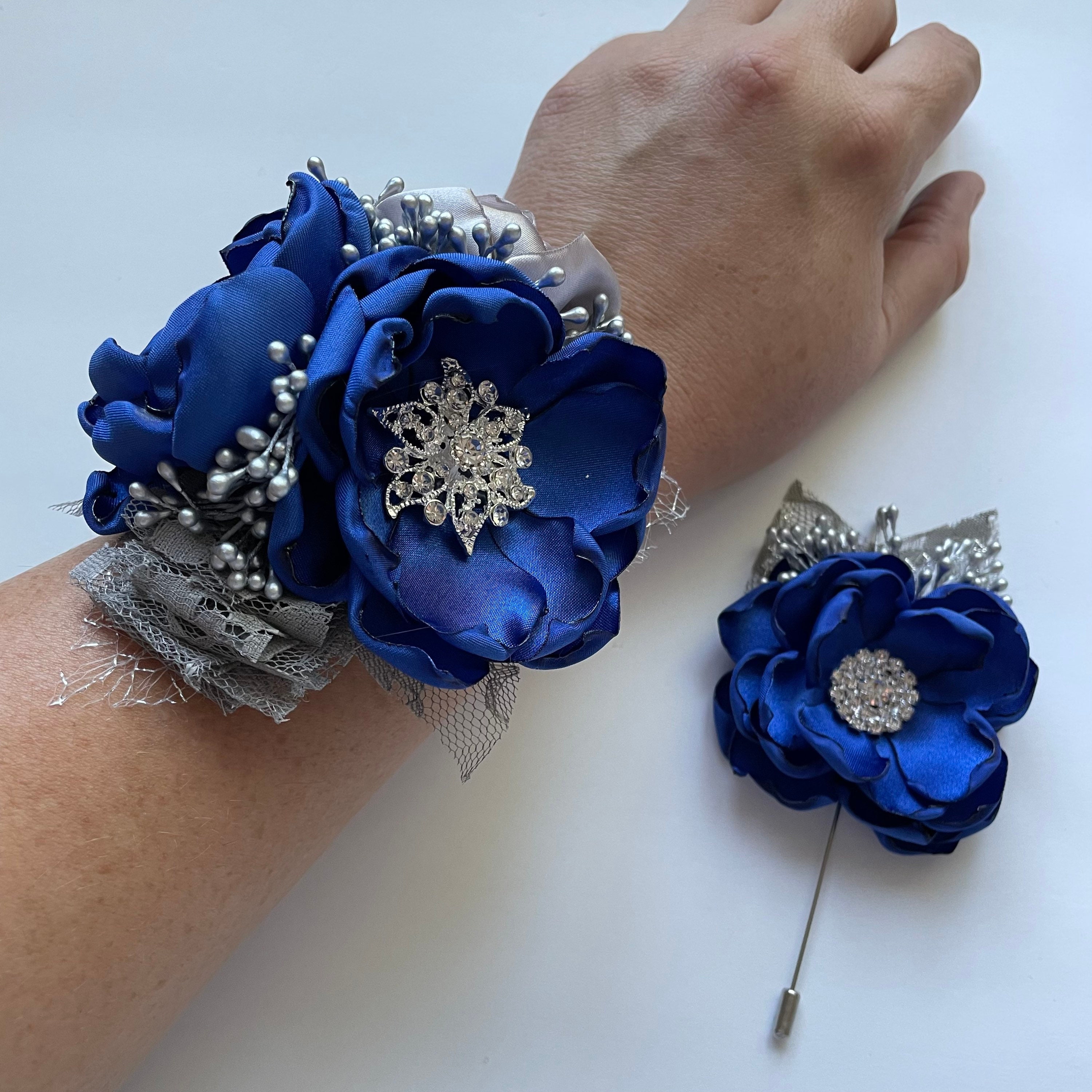 Blue Corsage For Prom