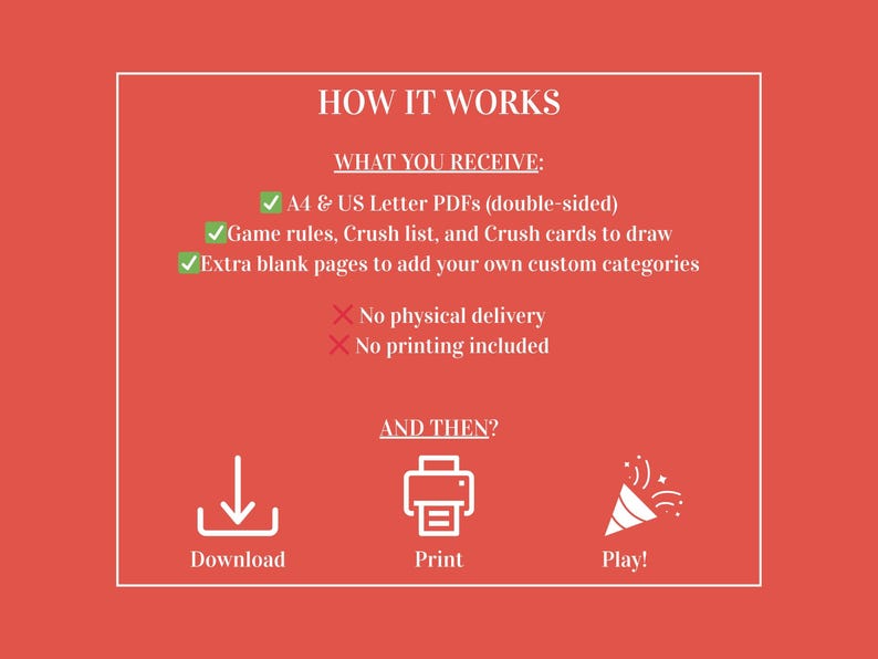 Galentine's / Anti-valentine’s Day Game – Crush Talk – Printable PDF ...