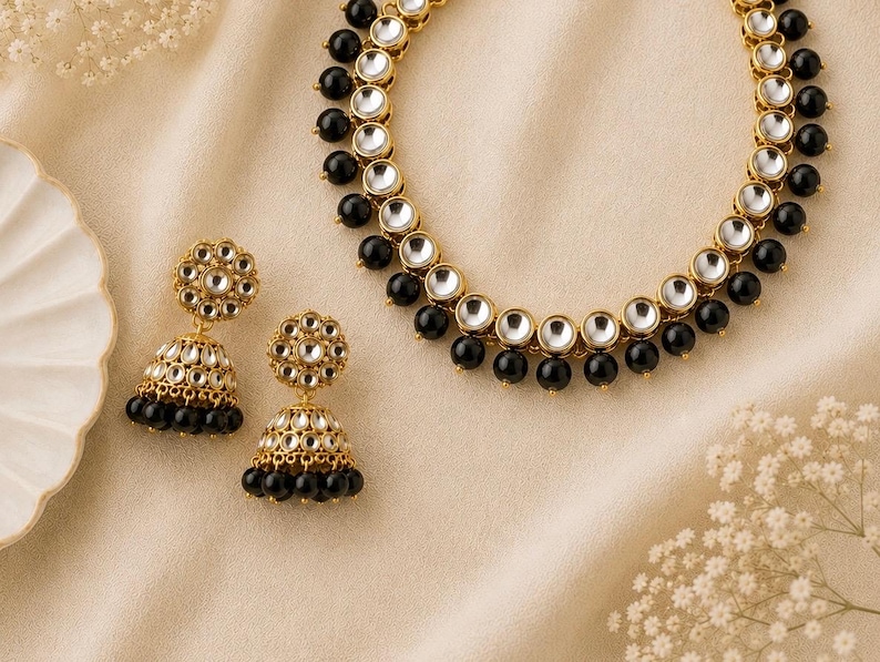 Gold Kundan Bridal Jewelry Set, Maang Tikka, Earrings, Indian Wedding ...