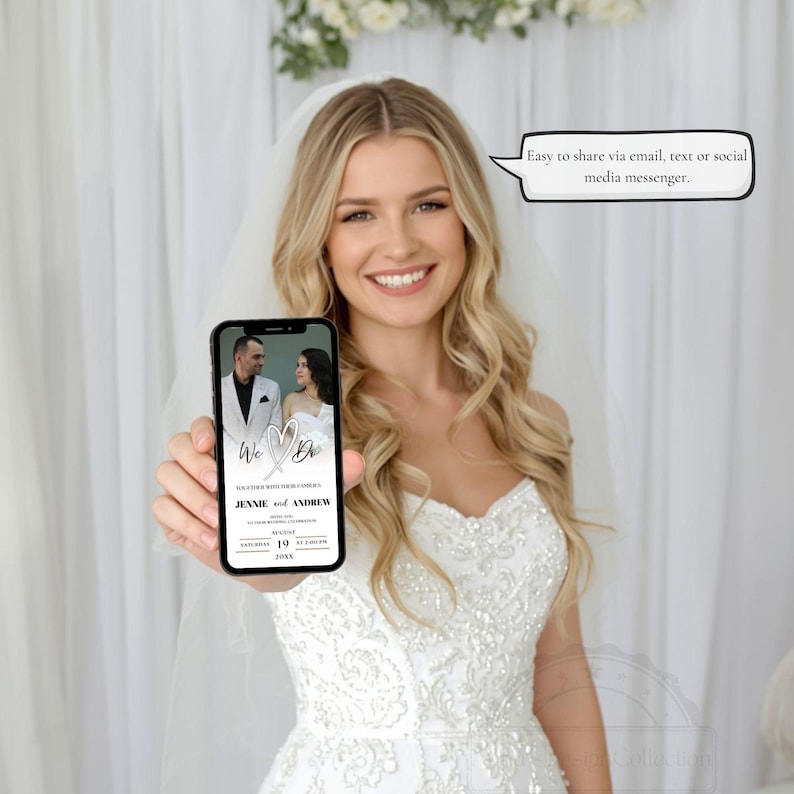 Animated Wedding Invitation Canva Template | Digital Wedding Invite ...