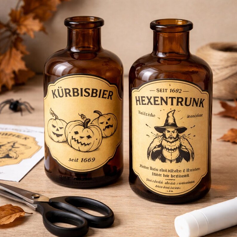 24 Printable Witch Labels | Magic Bottle Stickers | Printable Potion ...