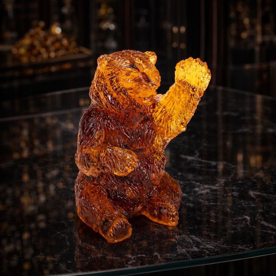 Amber Bear Figurine -bear Statue- Symbol of Strength, Wisdom ...