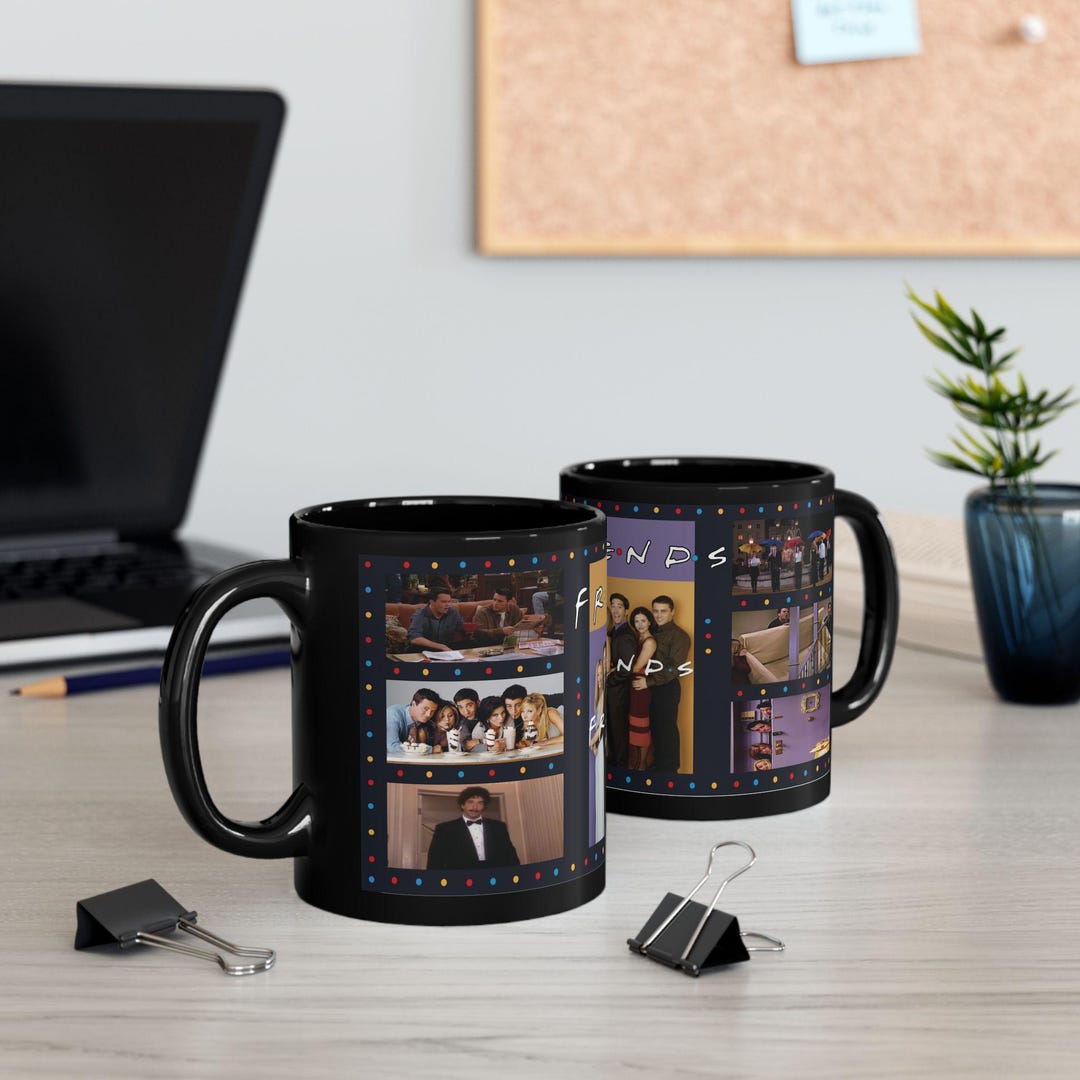 Sitcom Cast Photo Collage Mug | Black Ceramic Coffee Mug - Etsy
