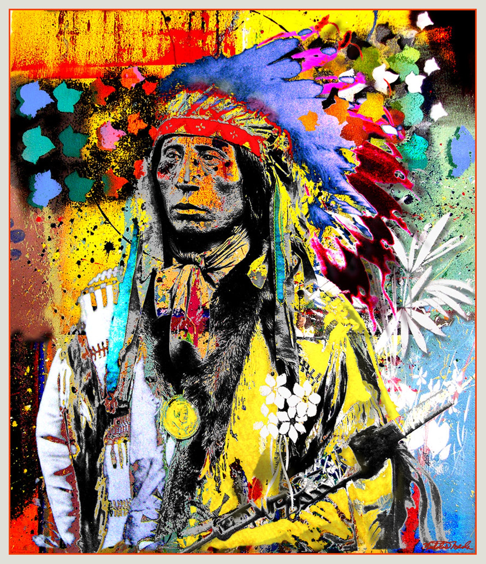Chief Jack Red Cloud - Oglala Sioux - on Canvas by Nicholas Meola Art ...