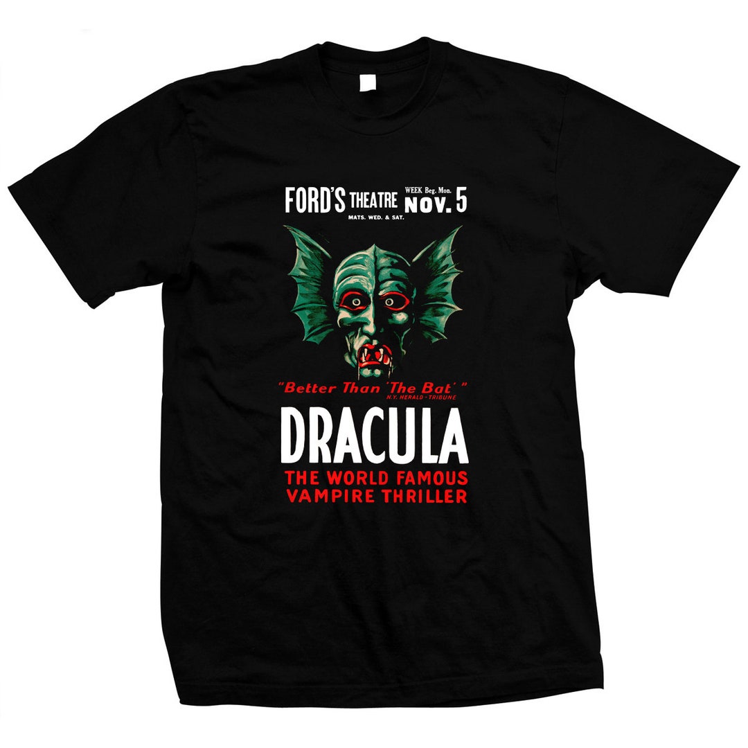 Dracula - World Famous Vampire - Bat - Hand Screened, Pre-shrunk 100% ...