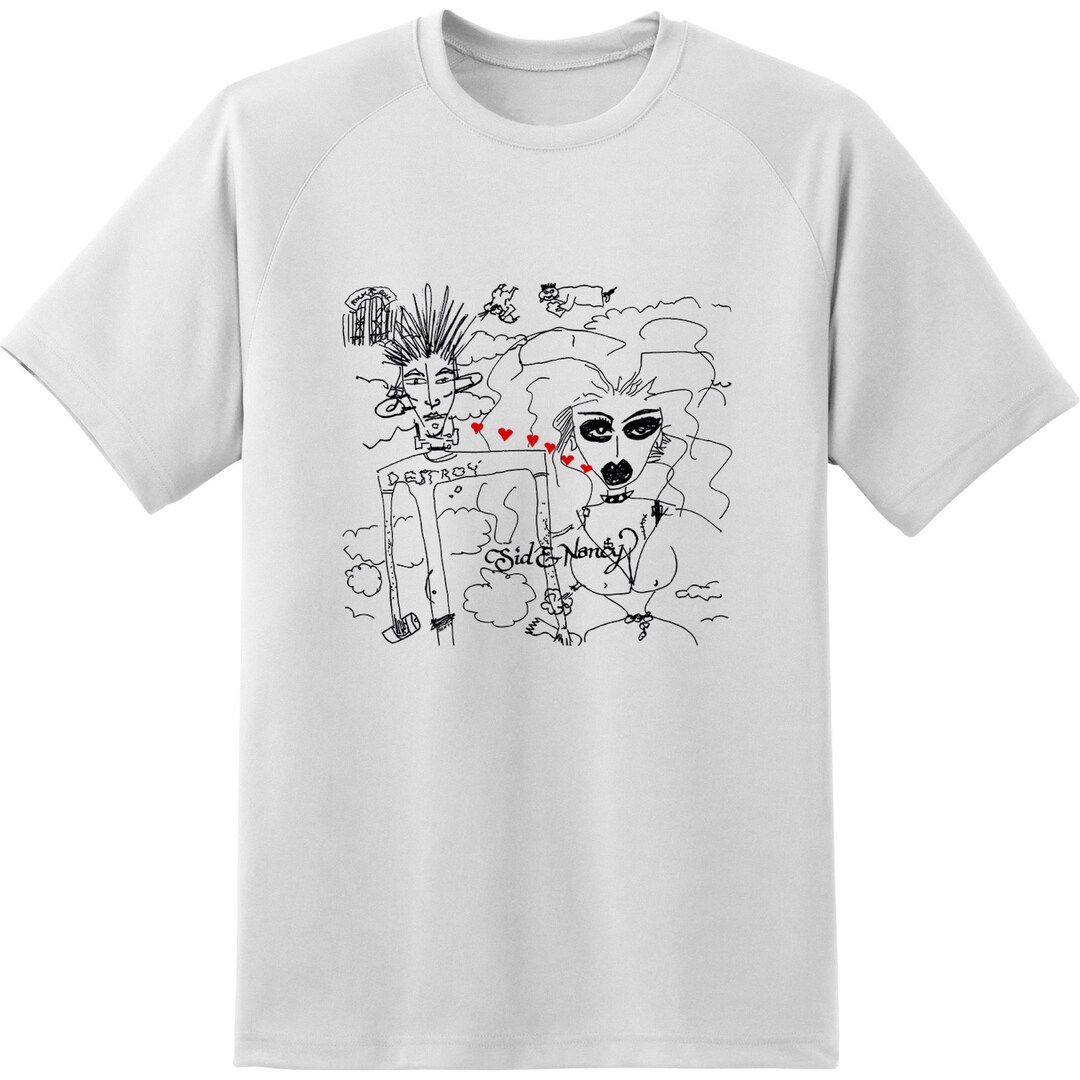 Sid y Nancy de Ann Magnuson Camiseta preencogida y proyectada a mano ...