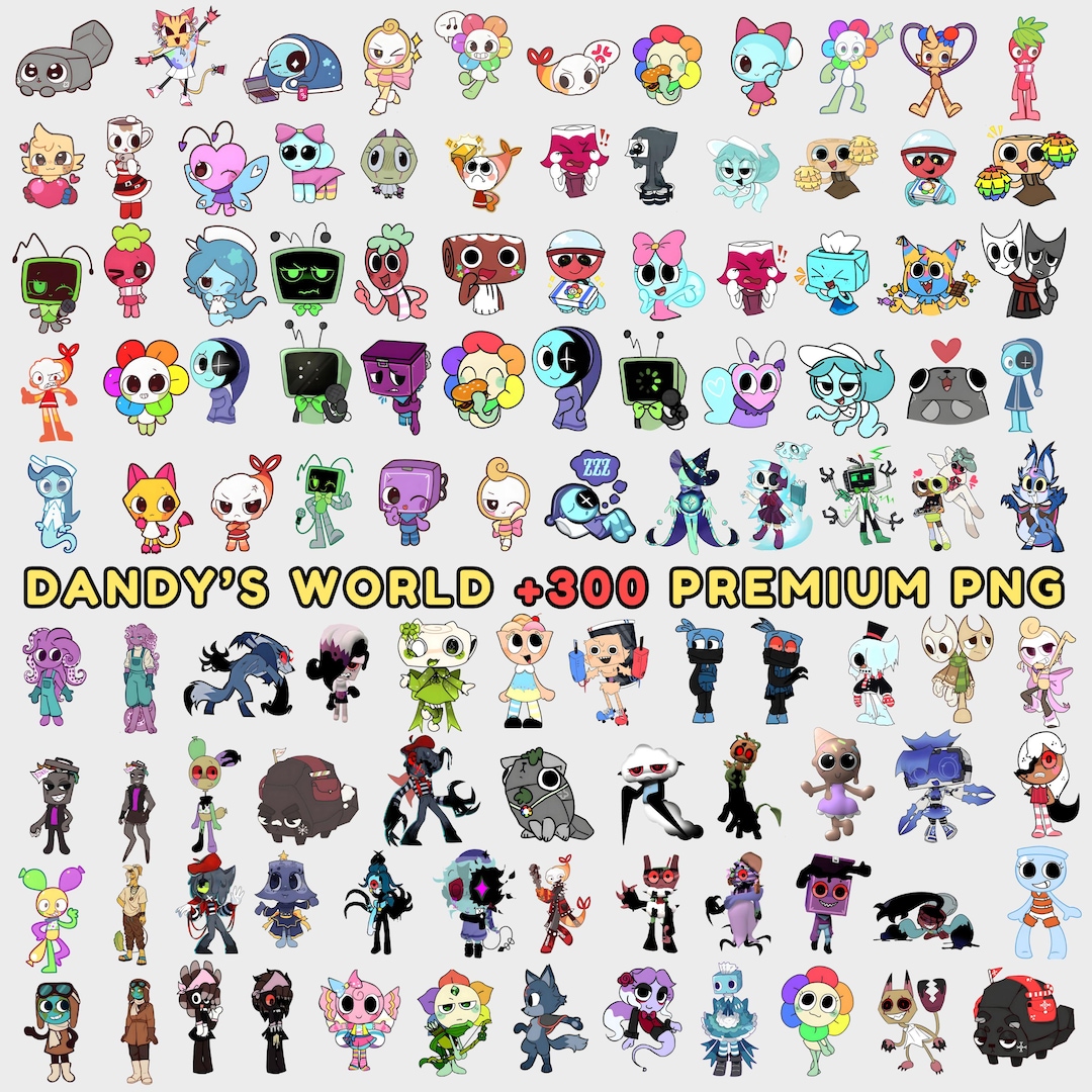 Dandy's World +300 PNG Bündel: Dandy's World Cartoon Designs (Digitaler ...
