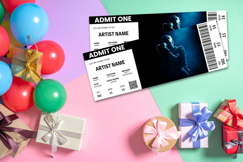 Editable Concert Ticket Template | Printable Event Gift (canva) - Etsy