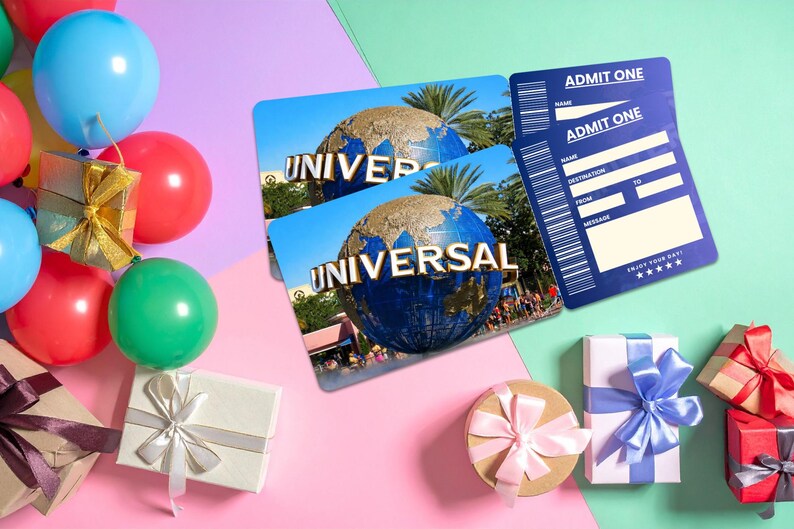 Editable Universal Studio Surprise Trip Ticket | Boarding Pass Surprise ...