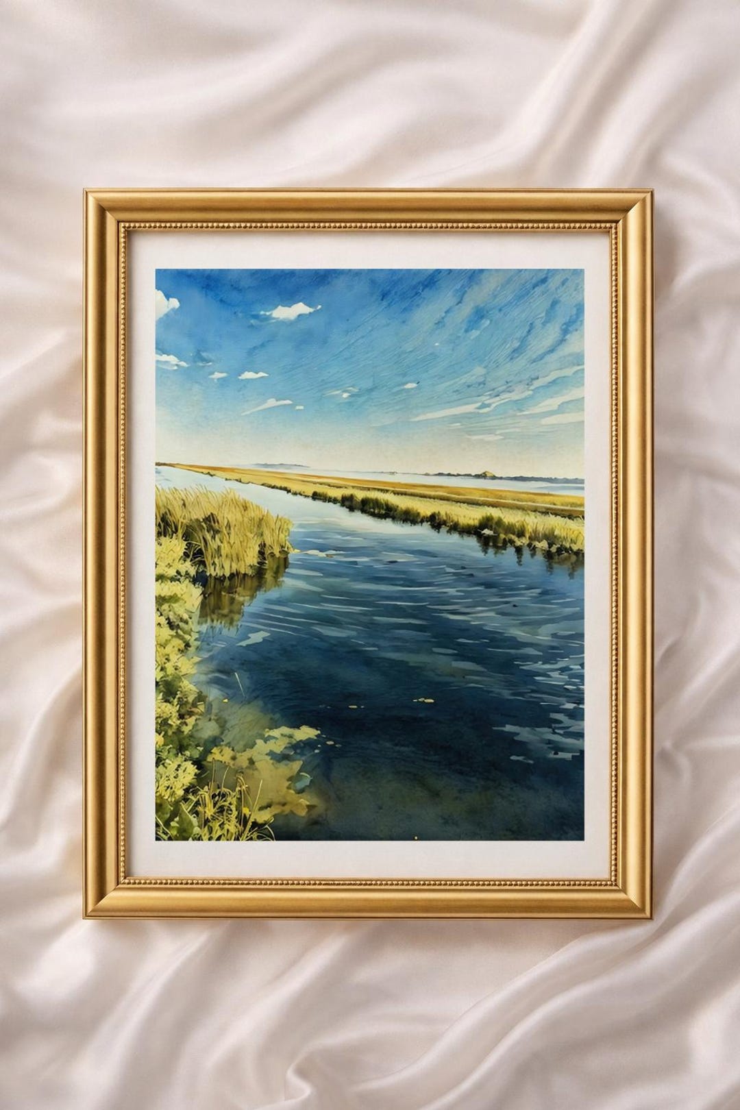 Coastal Marsh Waterway Printable Wall Art, Serene Lowcountry Landscape ...
