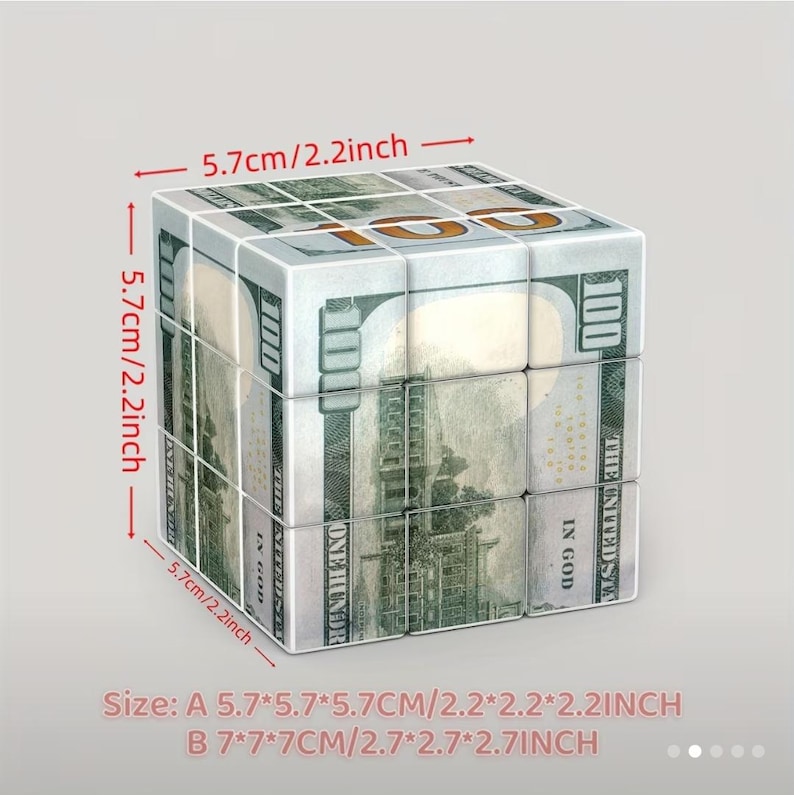 100 Dollar Bill Magic Cube Puzzle, Novelty Brain Teaser - Etsy