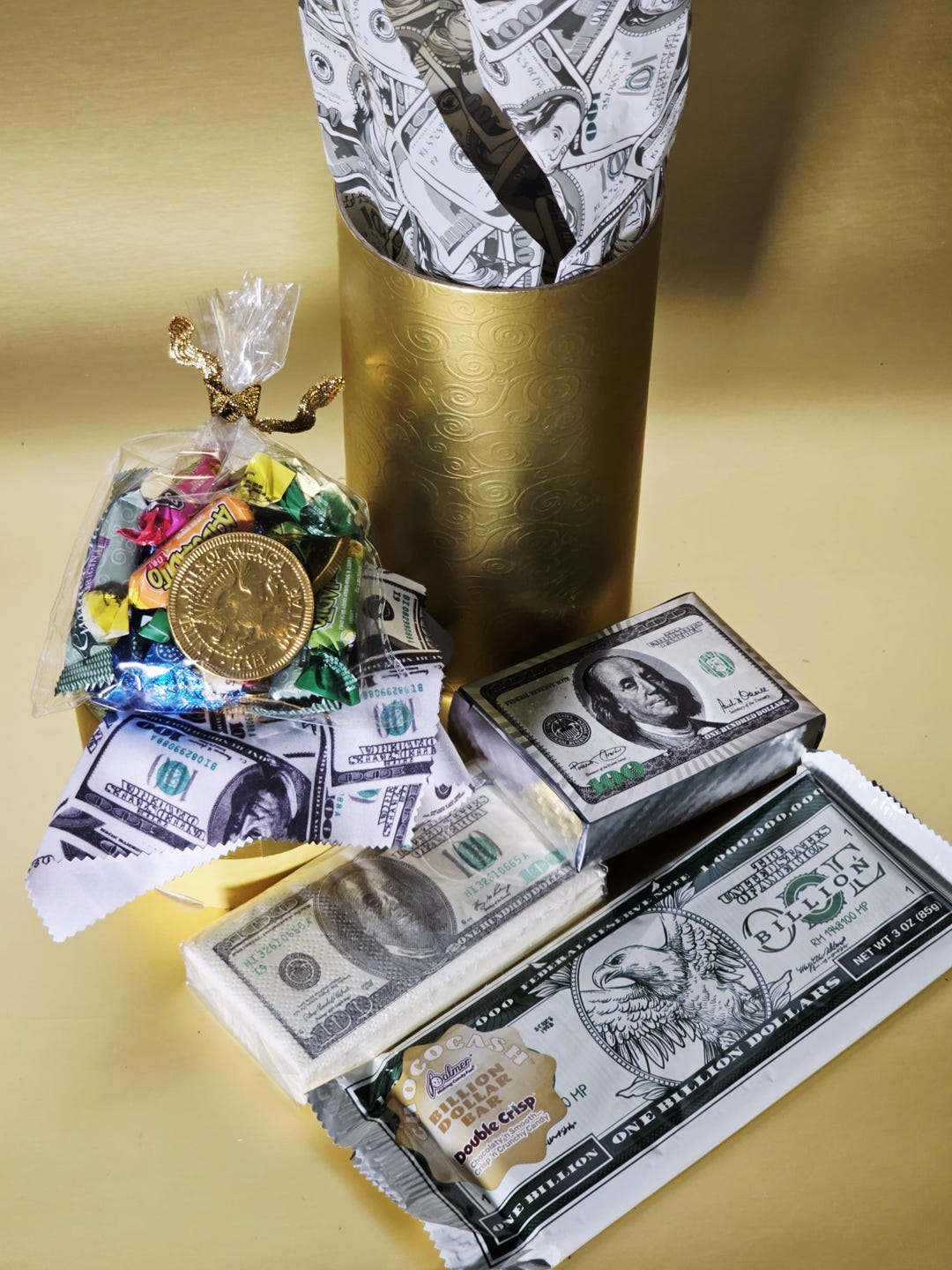 Wealth Gift Box | Money Poker Cards, Chocolate & Candy Set - Etsy