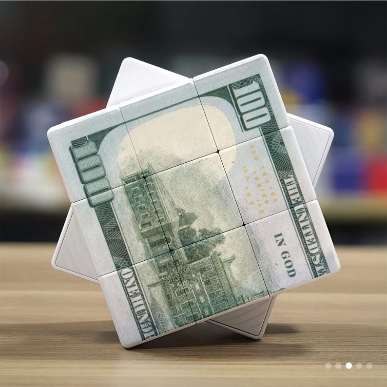 100 Dollar Bill Magic Cube Puzzle, Novelty Brain Teaser - Etsy