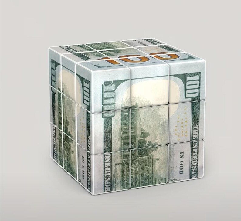 100 Dollar Bill Magic Cube Puzzle, Novelty Brain Teaser - Etsy