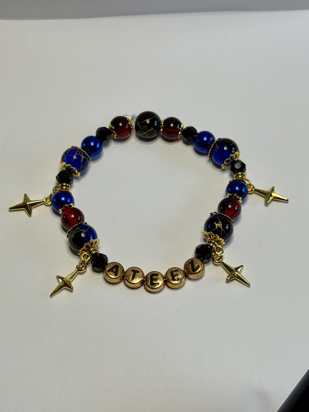 ATEEZ Atiny Inspired, KPOP Beaded Bracelet With Charms - Etsy
