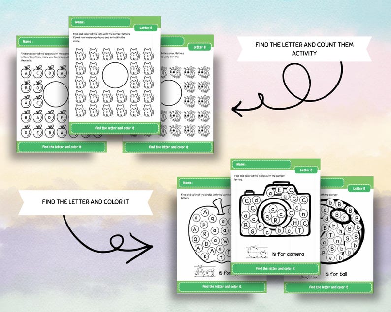 Preschool Kindergarten Learning Bundle | 250+ Activity Pages (digital ...