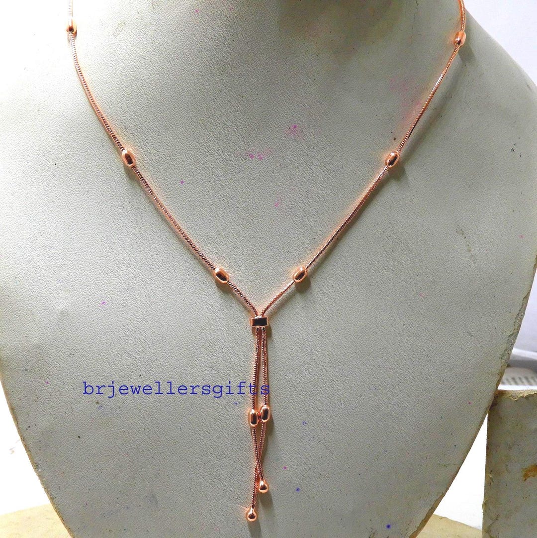 Beaded Chain Necklace ,pure Solid Copper Chain for Men & Women ,viking ...