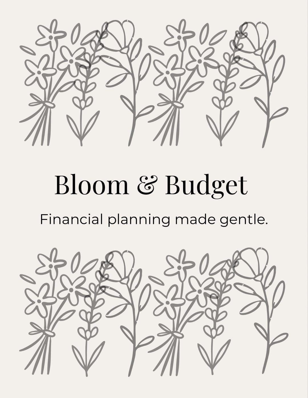 Bloom & Budget – Gentle Monthly Budget Planner | Minimal Budget ...