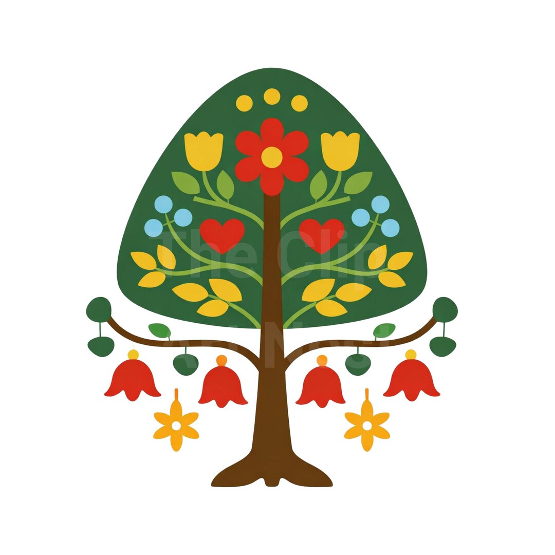 Scandi Tree Clip Art PNG, 10 Scandinavian Trees Illustration, Nordic ...