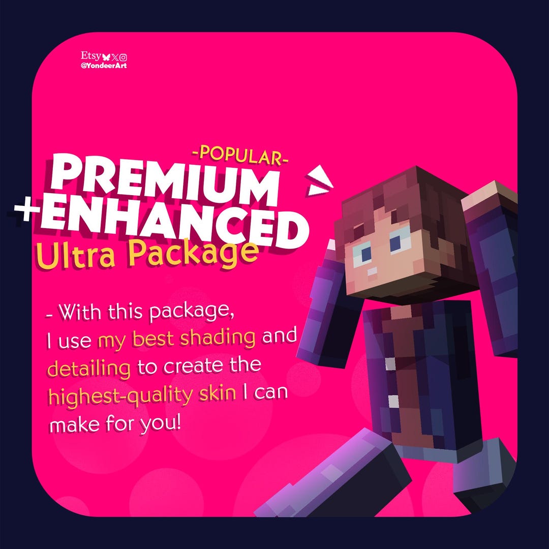 Ultra Package* Minecraft Skins | 64x Pixels | Enhanced Detailings - Etsy