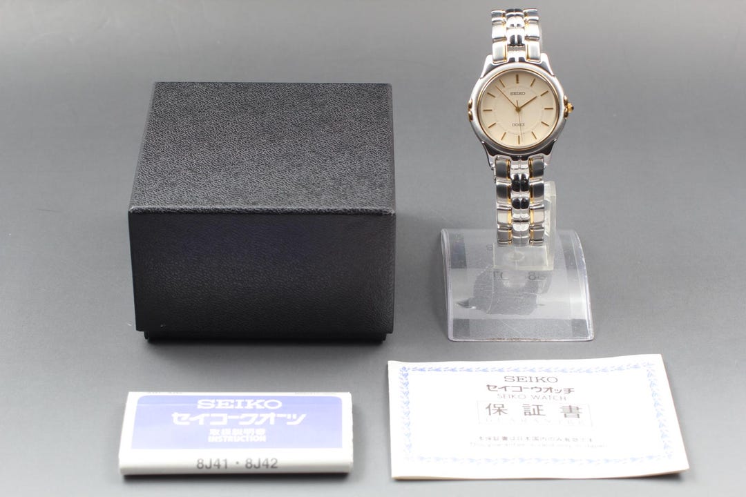 Vintage Seiko Dolce Mens Watch, 2002, Minimalist HAQ Quartz, Cream Dial ...