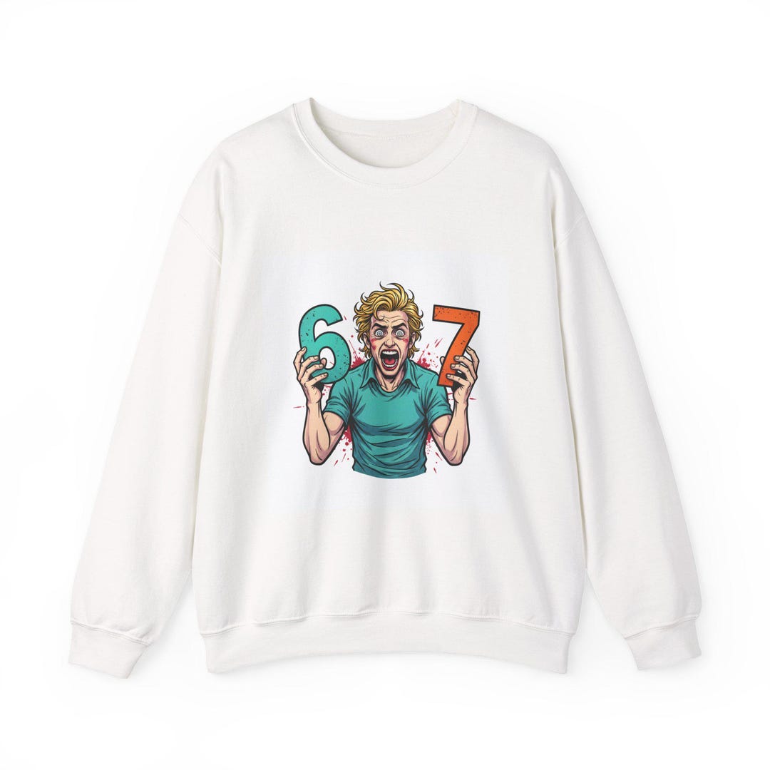 67 Meme Face Sweatshirt | Internet Slang Satire, Viral Meme Shirt - Etsy