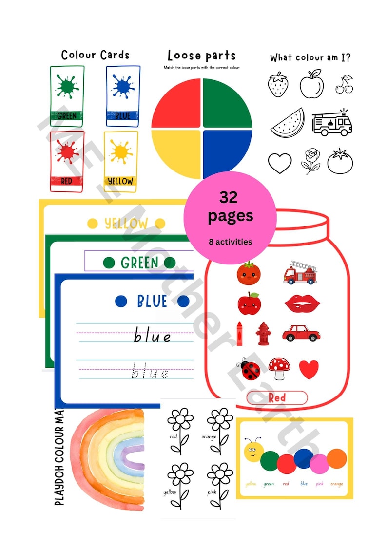 Color Matching Activities for Kids; Preschool, Color Printables ...