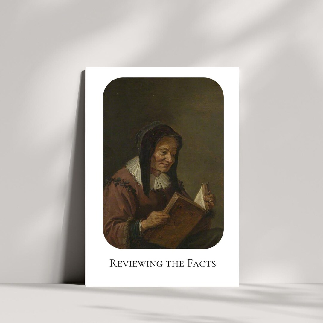 Reviewing the Facts – Funny Printable Card | Classic Art Humor ...