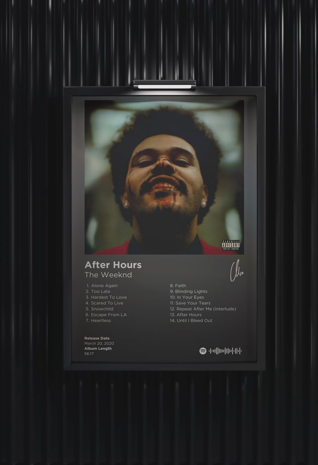 The Weeknd After Hours Poster | Red Aesthetic Wall Art | Blinding ...