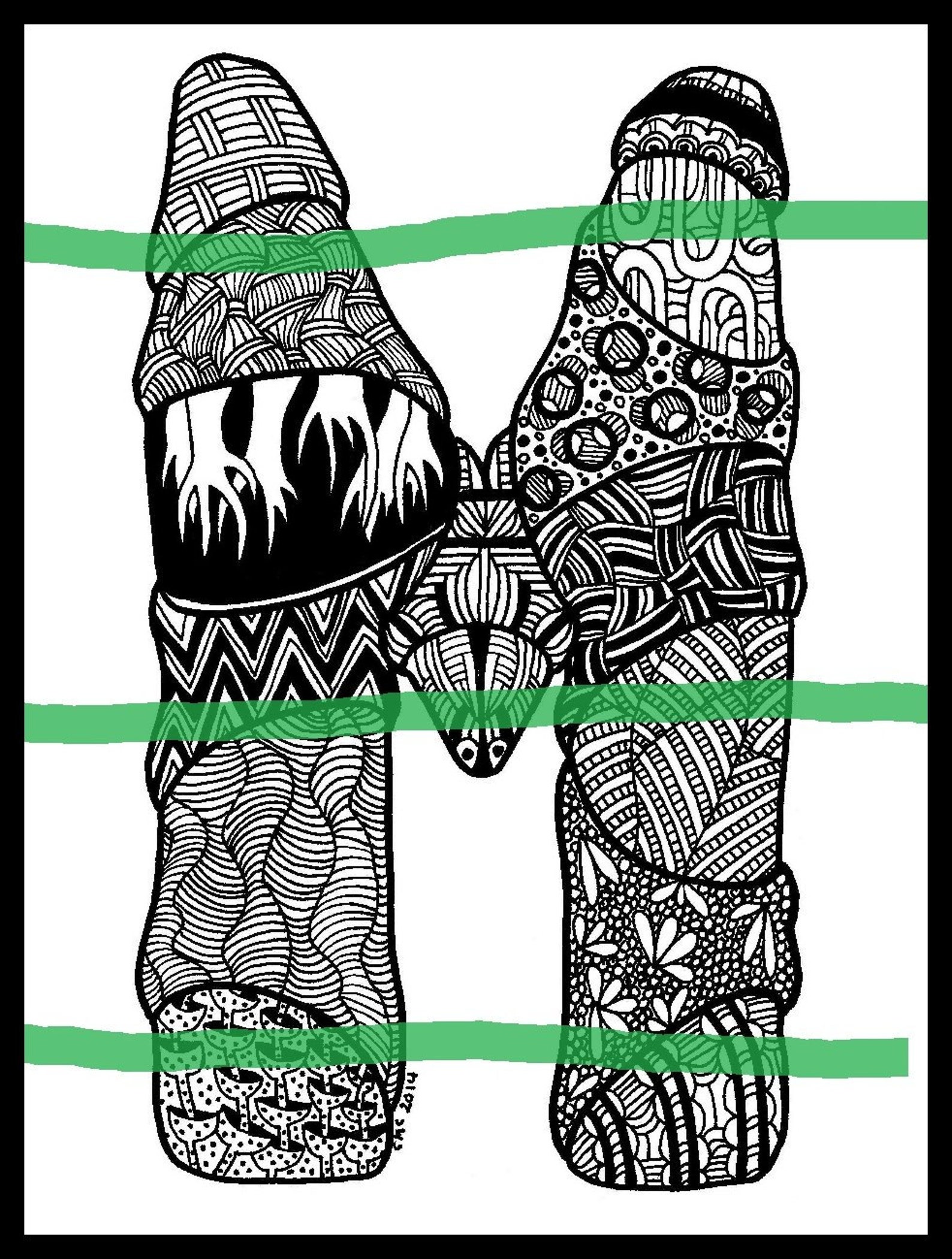 Personalized Zentangle Initials/letters for Someone Special - Etsy