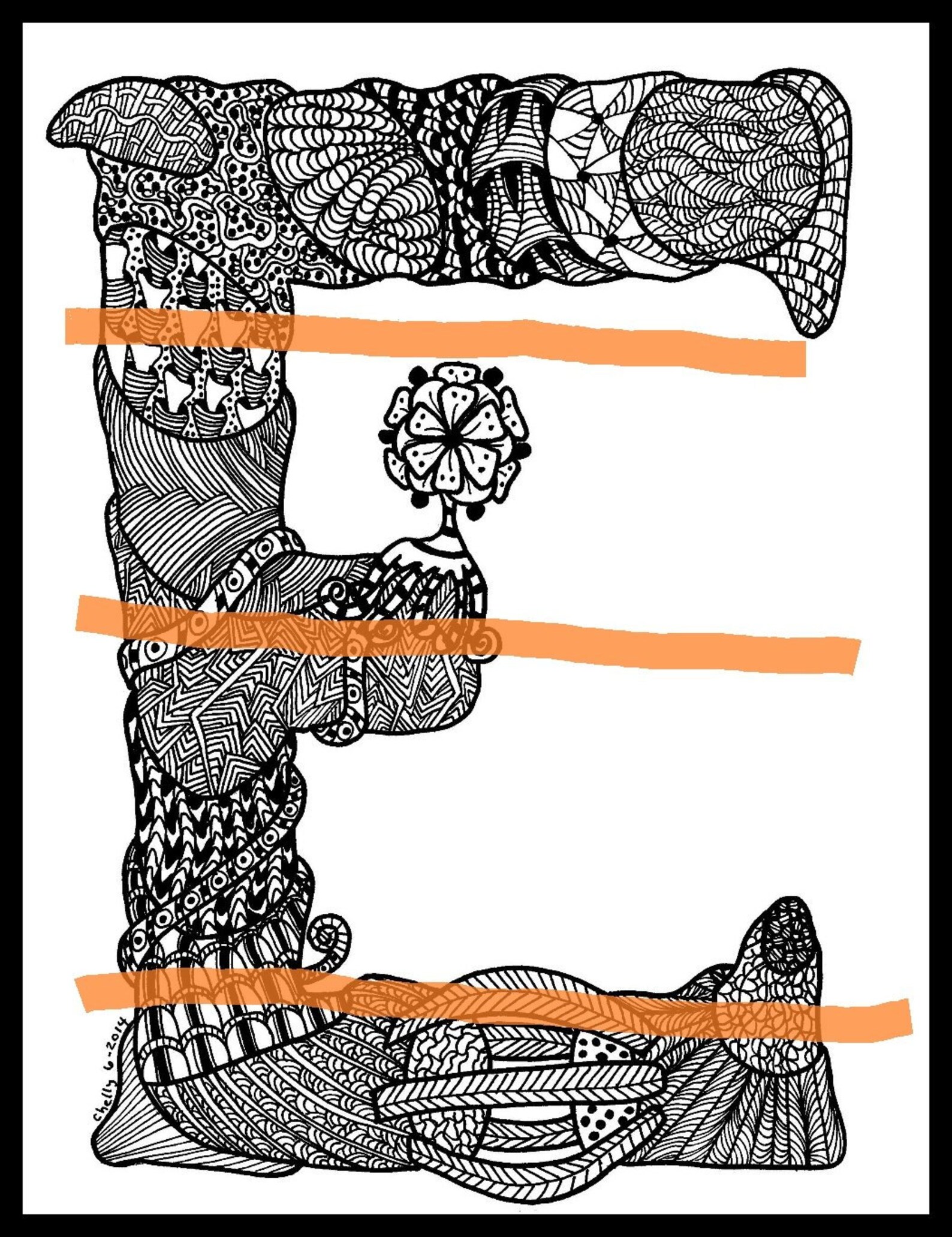 Personalized Zentangle Initials/letters for Someone Special - Etsy