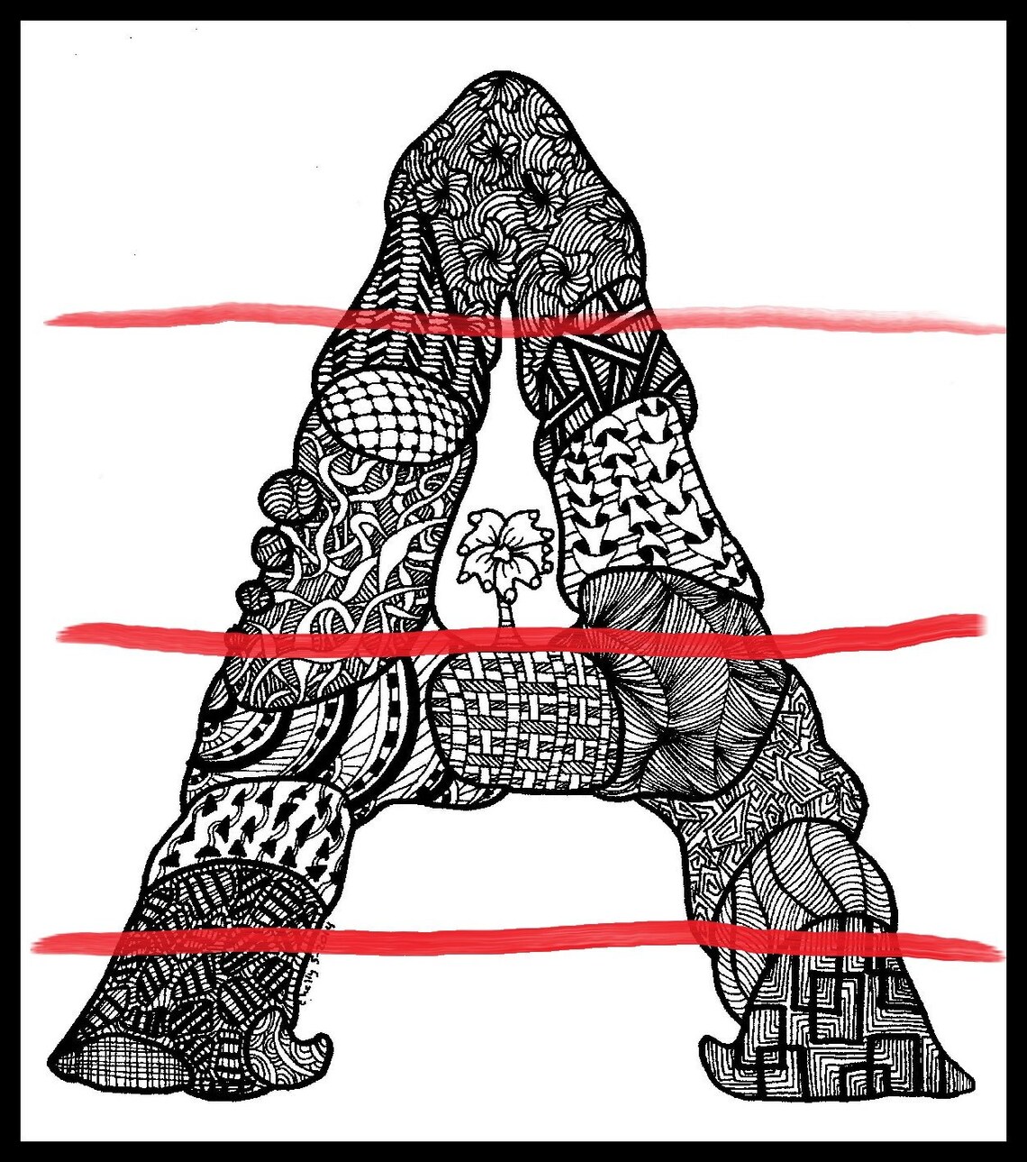 Personalized Zentangle Initials/letters for Someone Special - Etsy