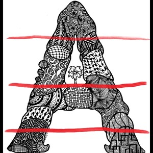 Personalized Zentangle Initials/letters for Someone Special - Etsy