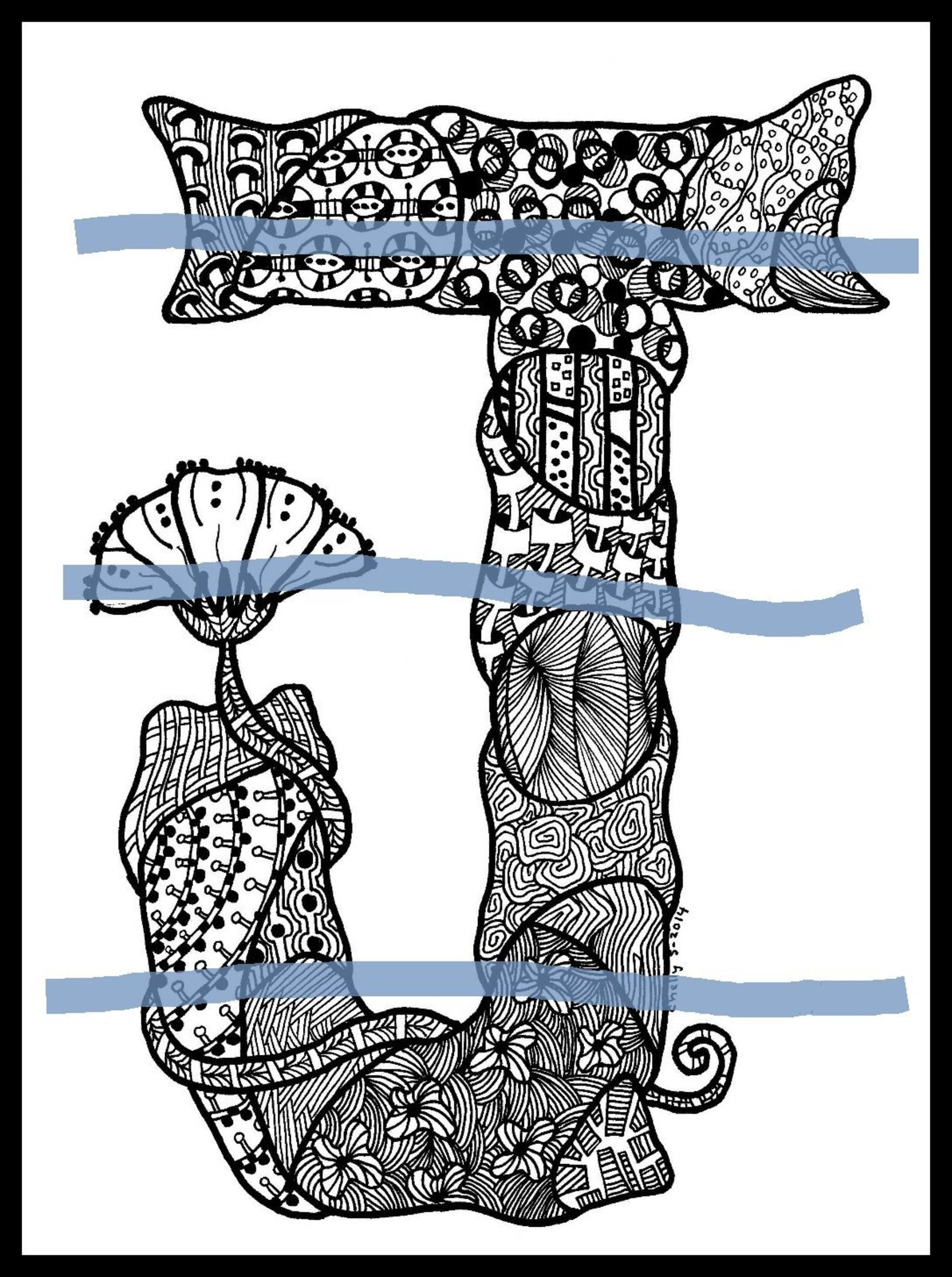 Personalized Zentangle Initials/letters for Someone Special - Etsy