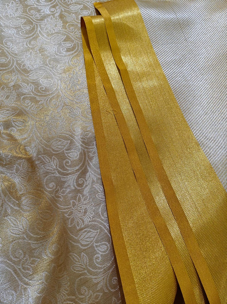 Tissue Banarasi Silk Saree: Gold Jaal Weave, Wedding Sari - Etsy Canada